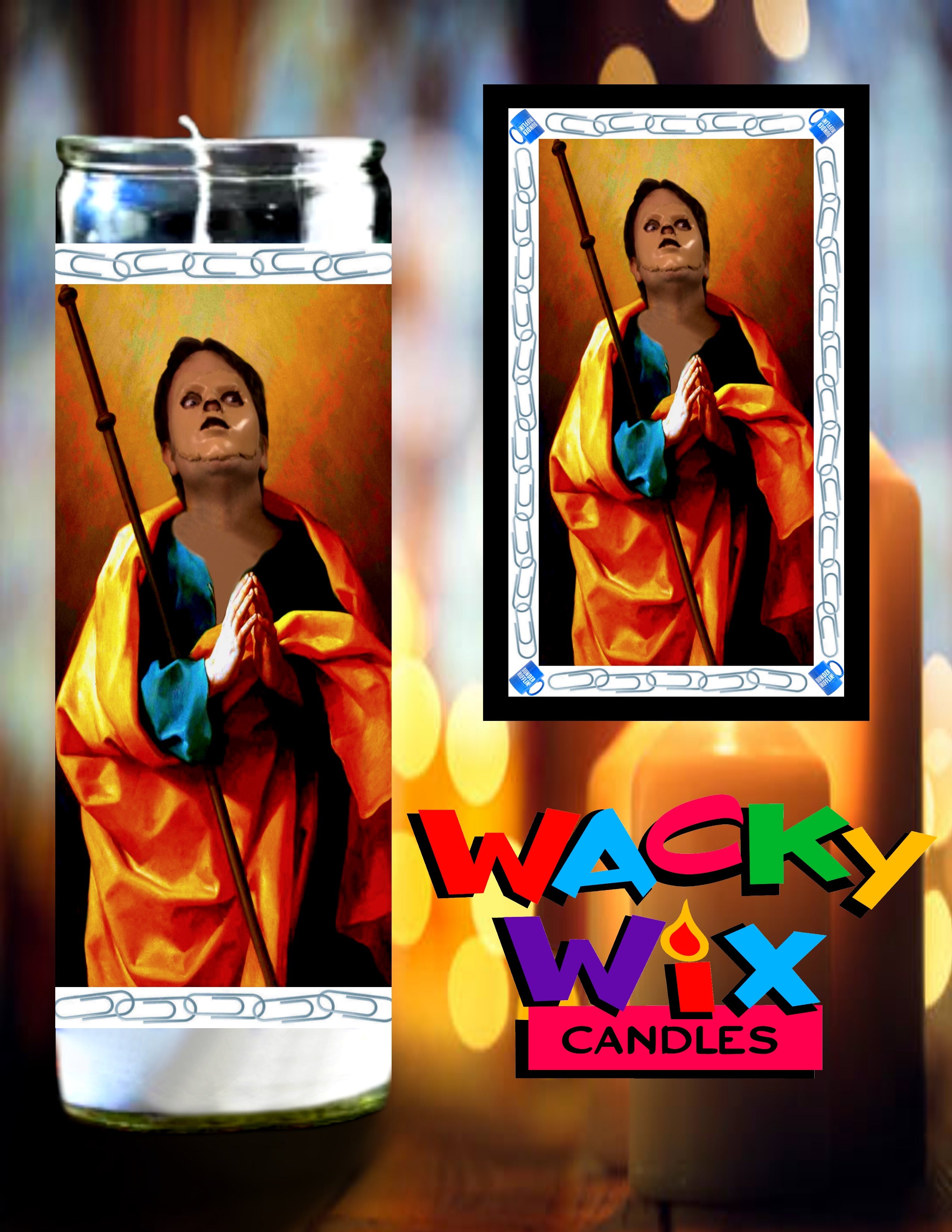 The Office - Dwight Schrute Prayer Candle – Wacky Wix