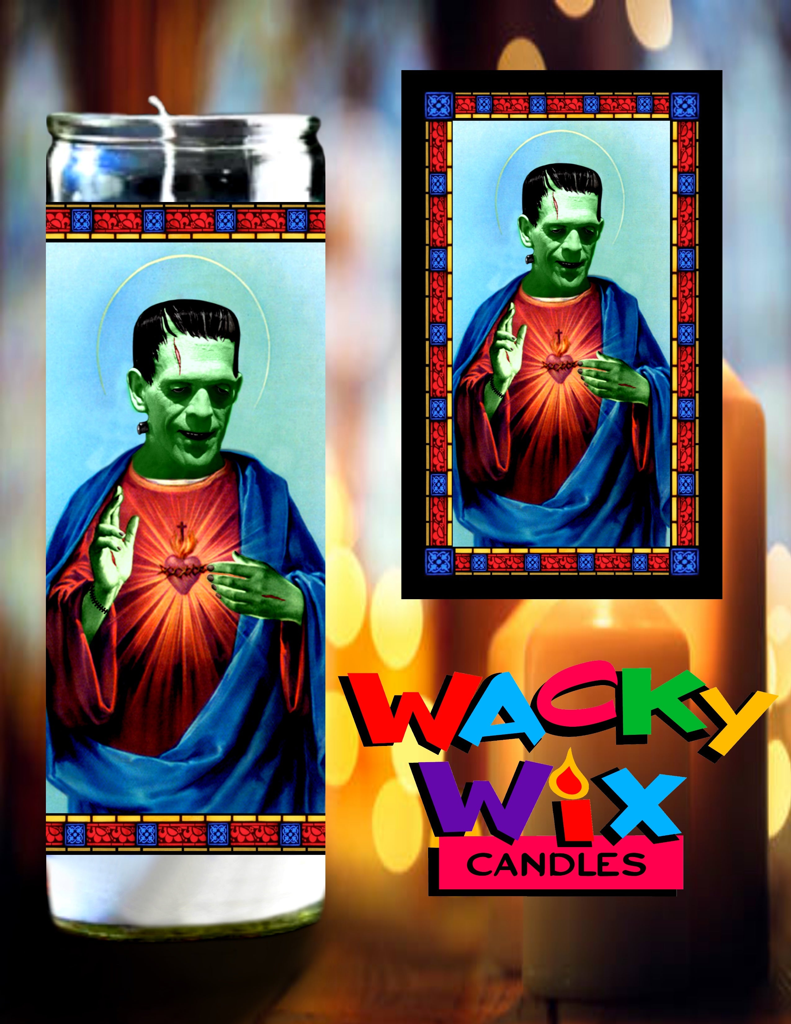 Universal Studios - The Frankenstein Monster Prayer Candle – Wacky Wix
