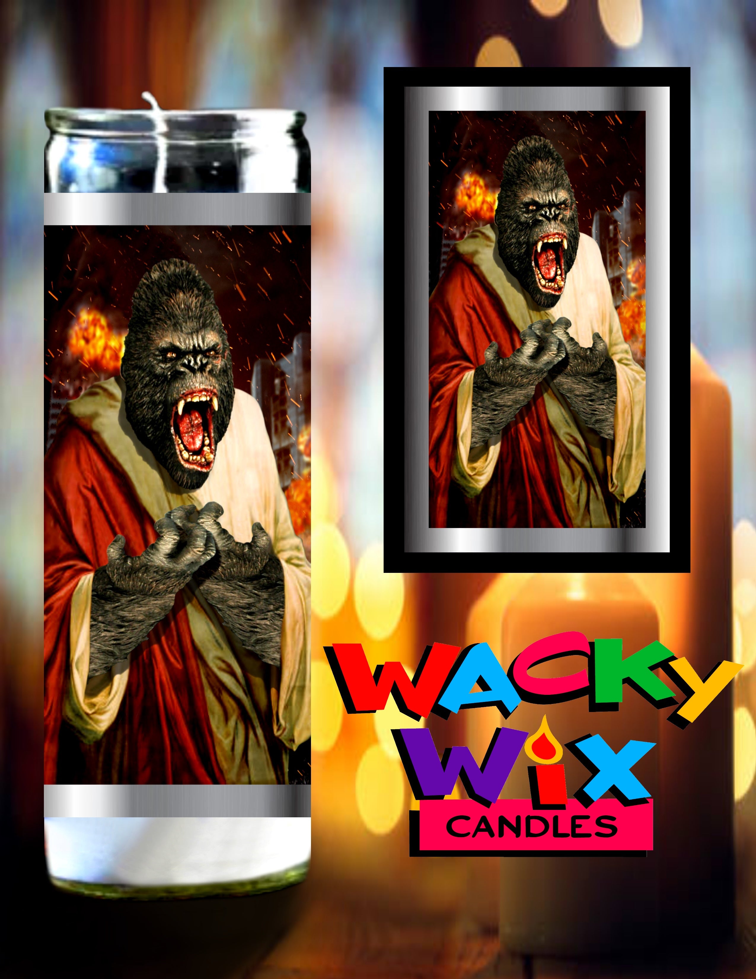 Godzilla vs. Kong - King Kong Prayer Candle – Wacky Wix