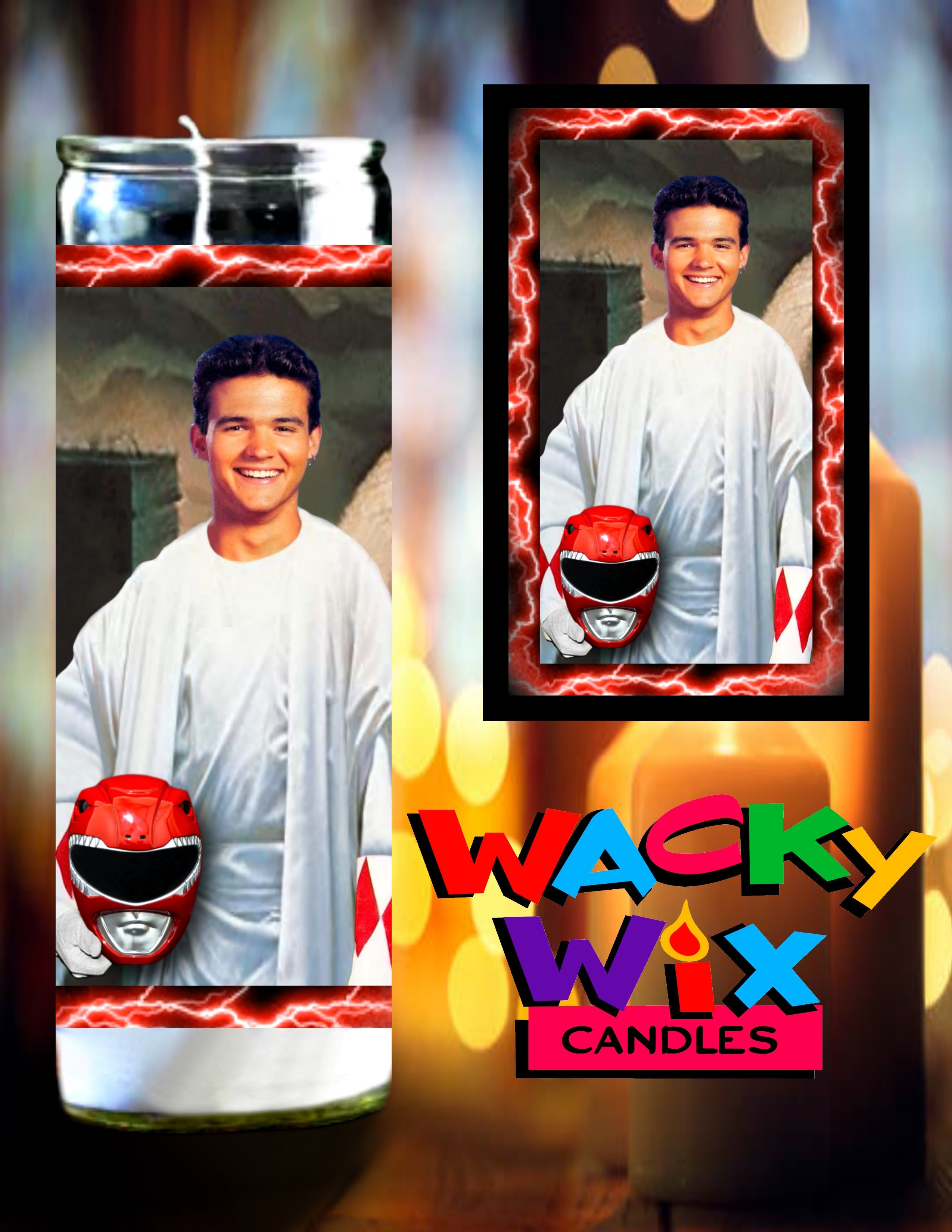 Mighty Morphin Power Rangers - Red Ranger Jason Prayer Candle – Wacky Wix
