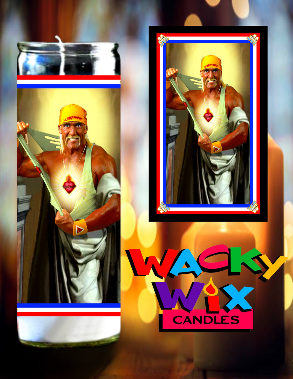 WWF - Hulk Hogan Prayer Candle – Wacky Wix