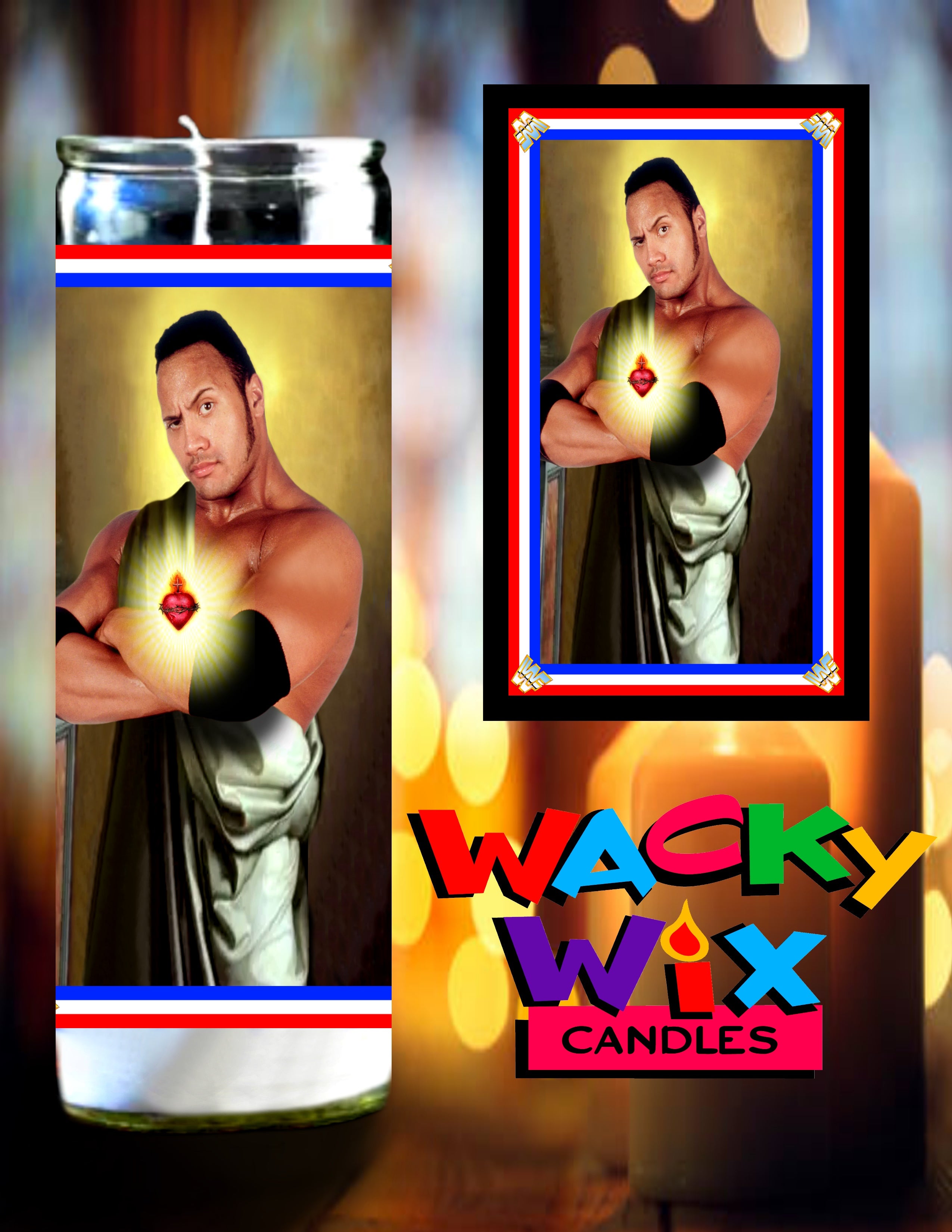 WWF - The Rock Prayer Candle – Wacky Wix